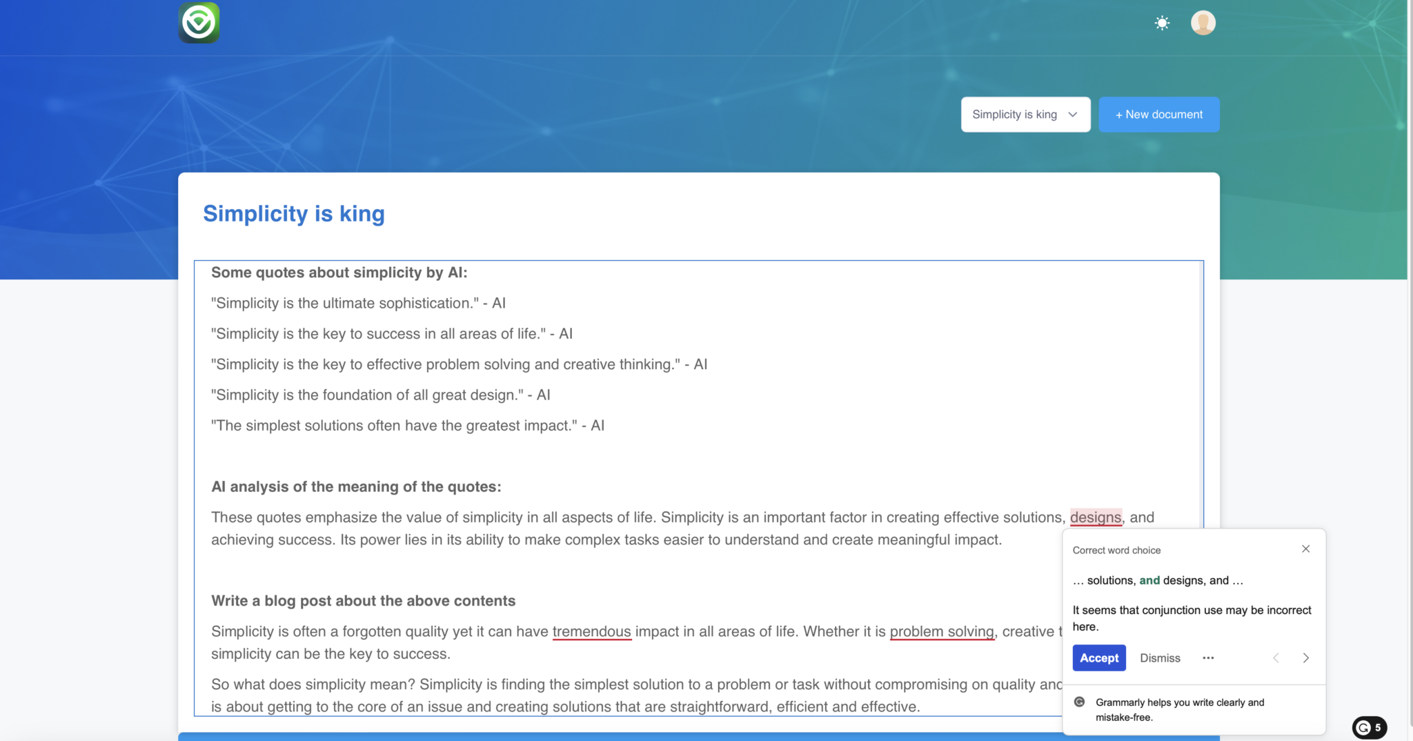 Simpler.ai – Write simpler.